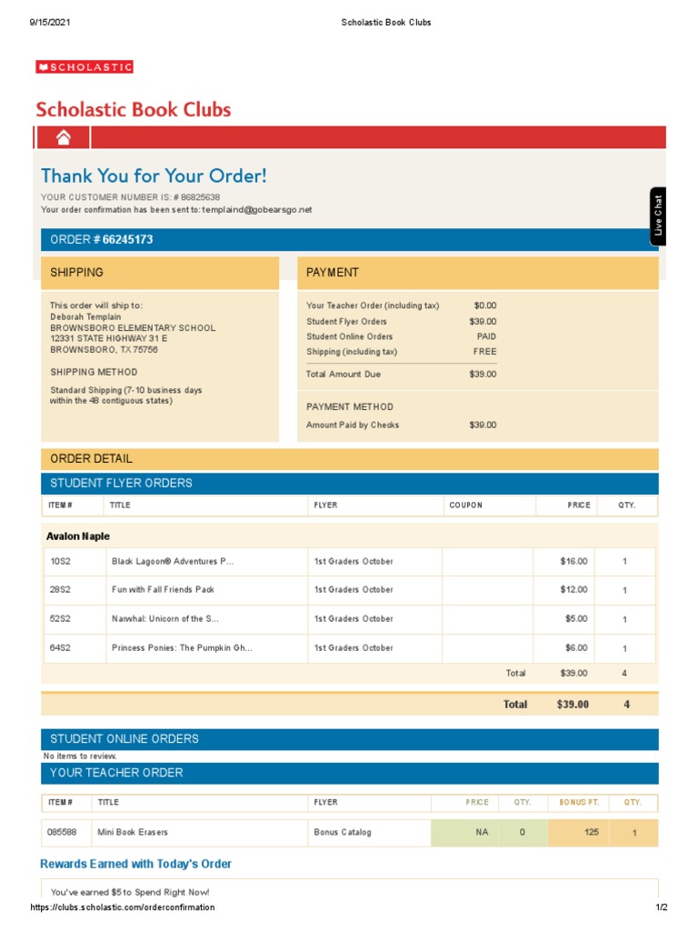 Scholastic Book Clubs | PDF