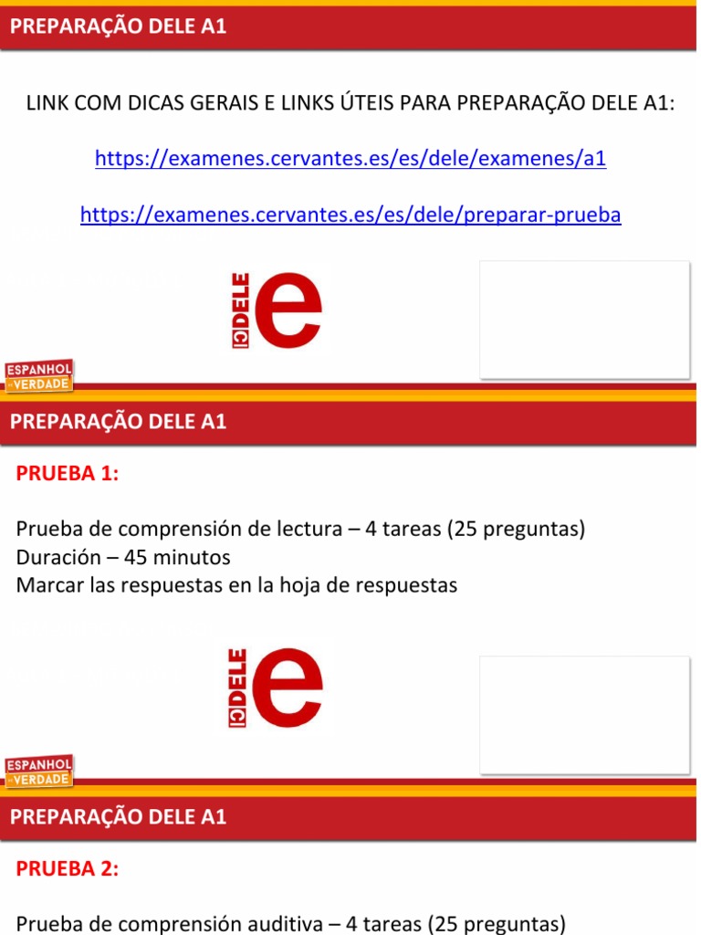 Aula 5 - Preparação DELE A1 | PDF | Cognición | Comunicación