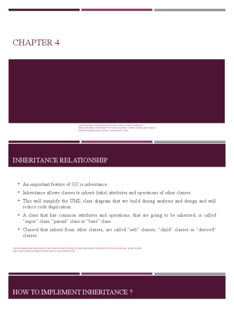 Oop Chapter 4 Pdf Class Computer Programming Inheritance Object Oriented Programming 