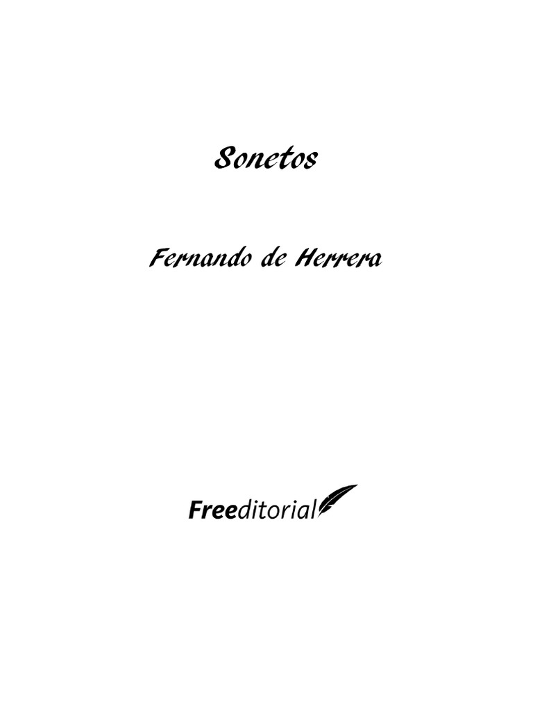 Sonetos de Fernando de Herrera | PDF | Amor