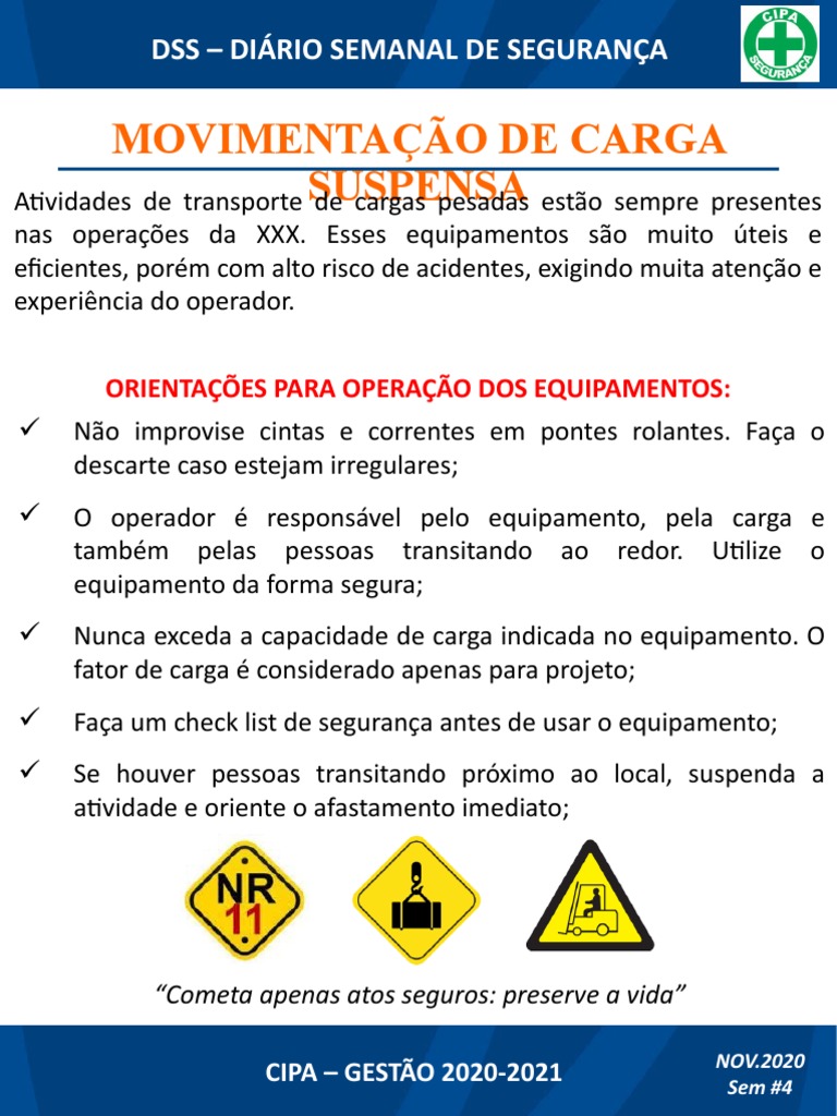 2020.11.DSS - S03 - Movimentação de Carga Suspensa | PDF