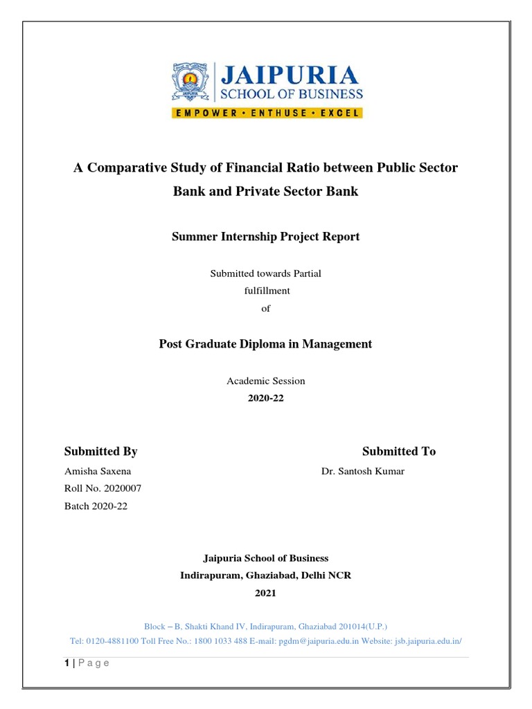 Final Sip Report | PDF | Business | Working Capital
