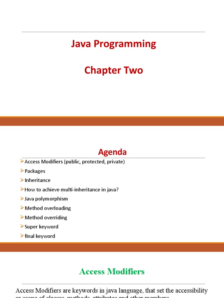Java Programming Chapter Two Pdf Method Computer Programming Inheritance Object