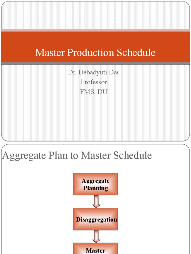Master Production Schedule Overview | PDF | Inventory | Business ...