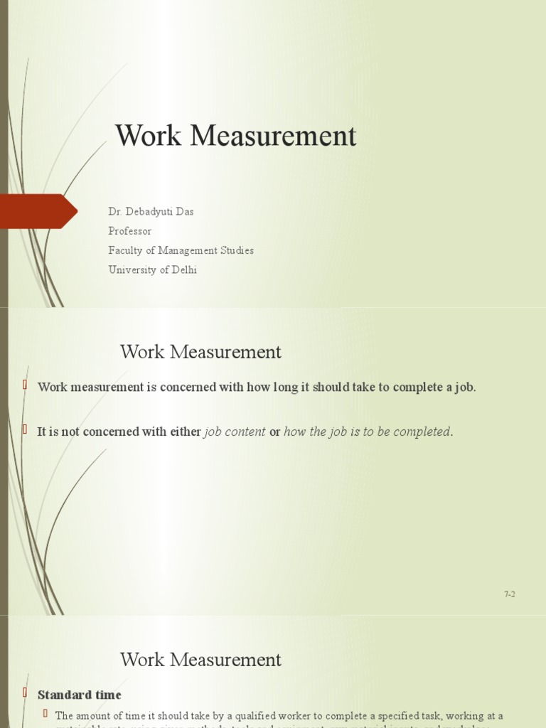 Work Measurement | PDF | Sample Size Determination | Statistics