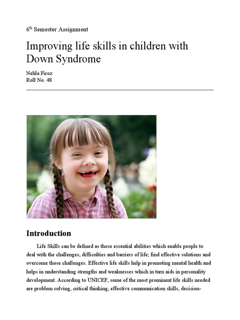 Improving Life Skills in Children with Down Syndrome Through Targeted ...
