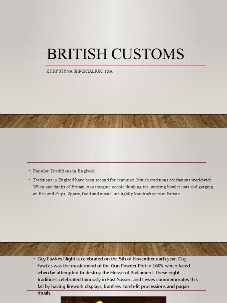 British Customs: Khrystyna Shportaliuk, 10 A | PDF