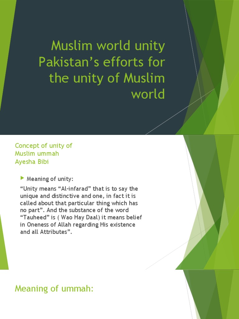 Muslim World Unity Pakistan's Efforts For The Unity of Muslim World ...