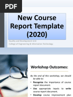 Course Report Template Guidelines | PDF | Course Evaluation ...