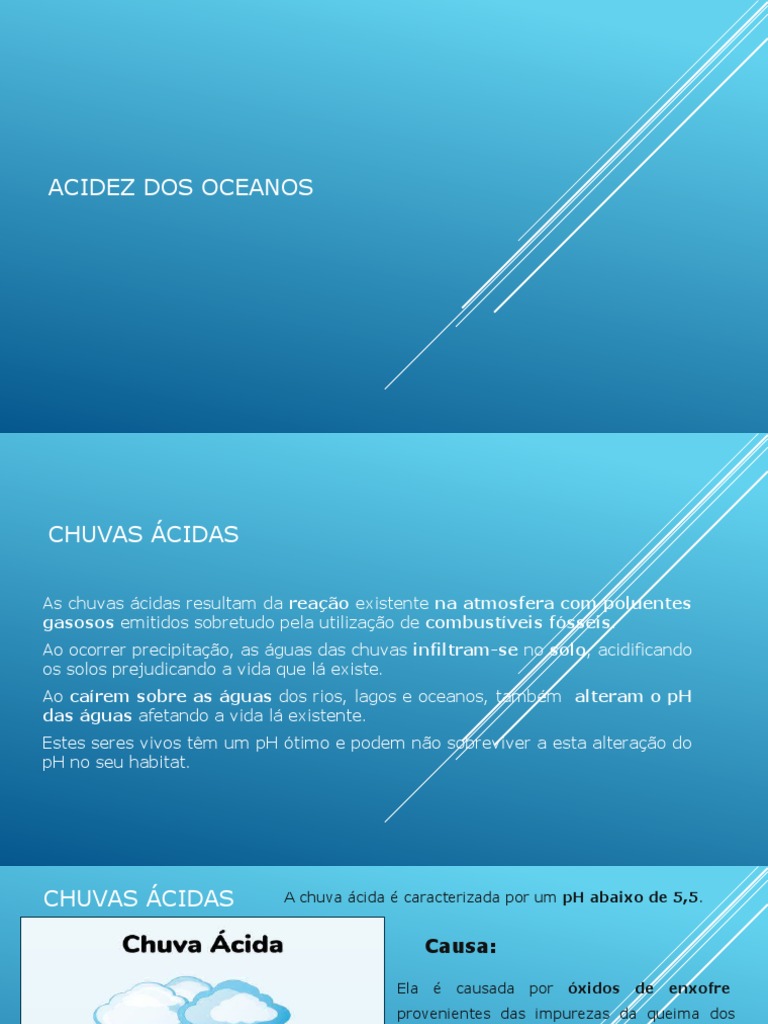 Impactos da Acidificação dos Oceanos | PDF | Oceanos | Química