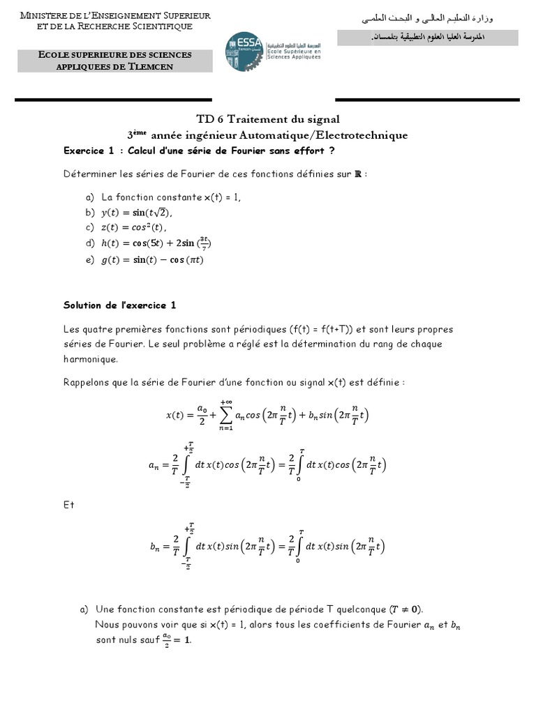 TD6 Corrige | PDF | Série (mathématiques) | Limite (mathématiques)