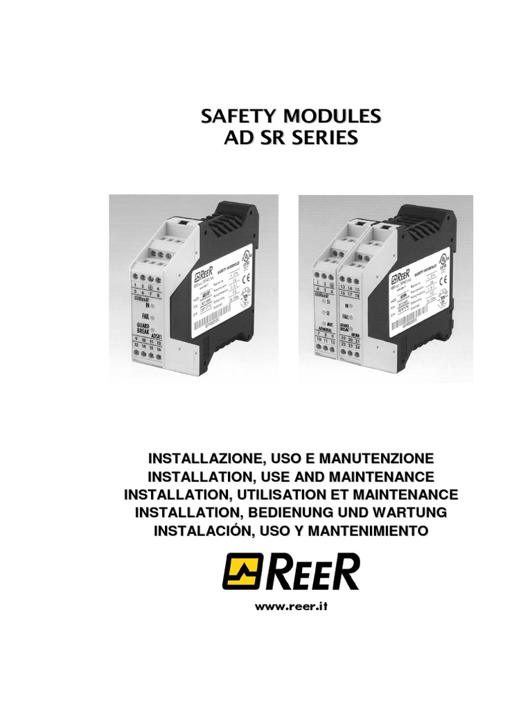 Installation, Operation and Maintenance Manual for Safety Modules ADSR ...