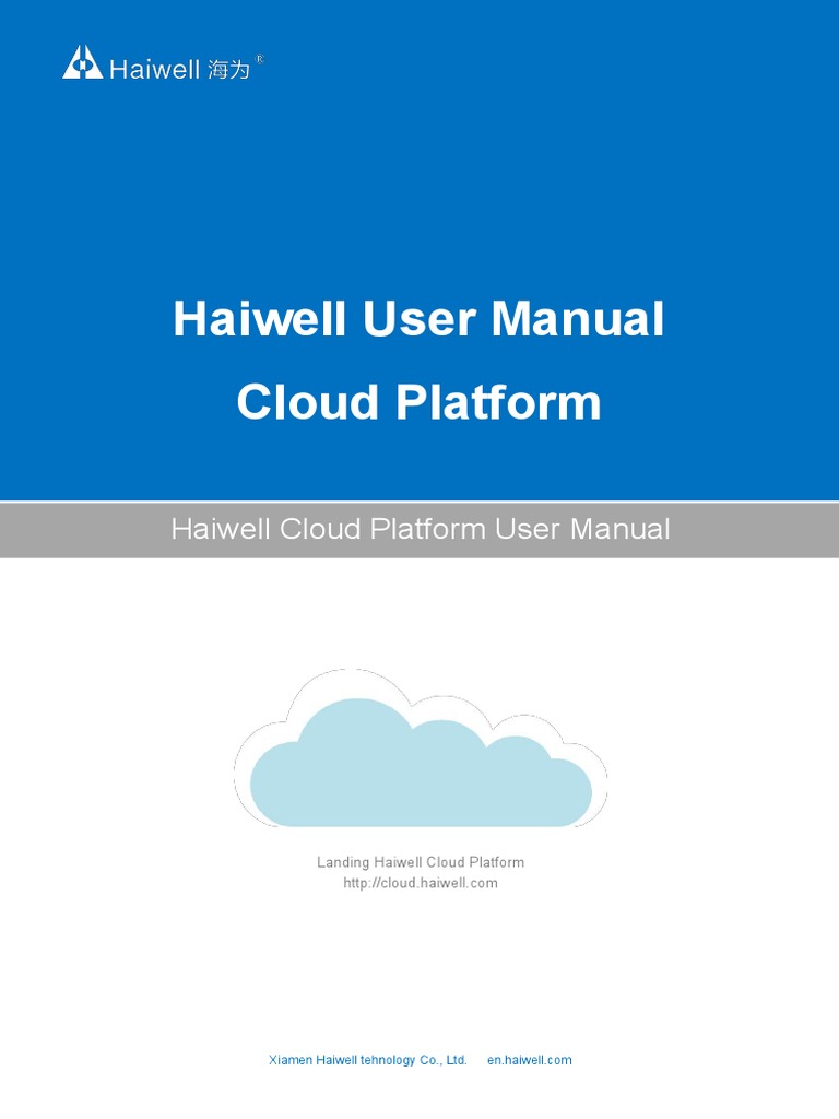 User's Manual of Haiwell Cloud Platform | PDF | Login | User Interface