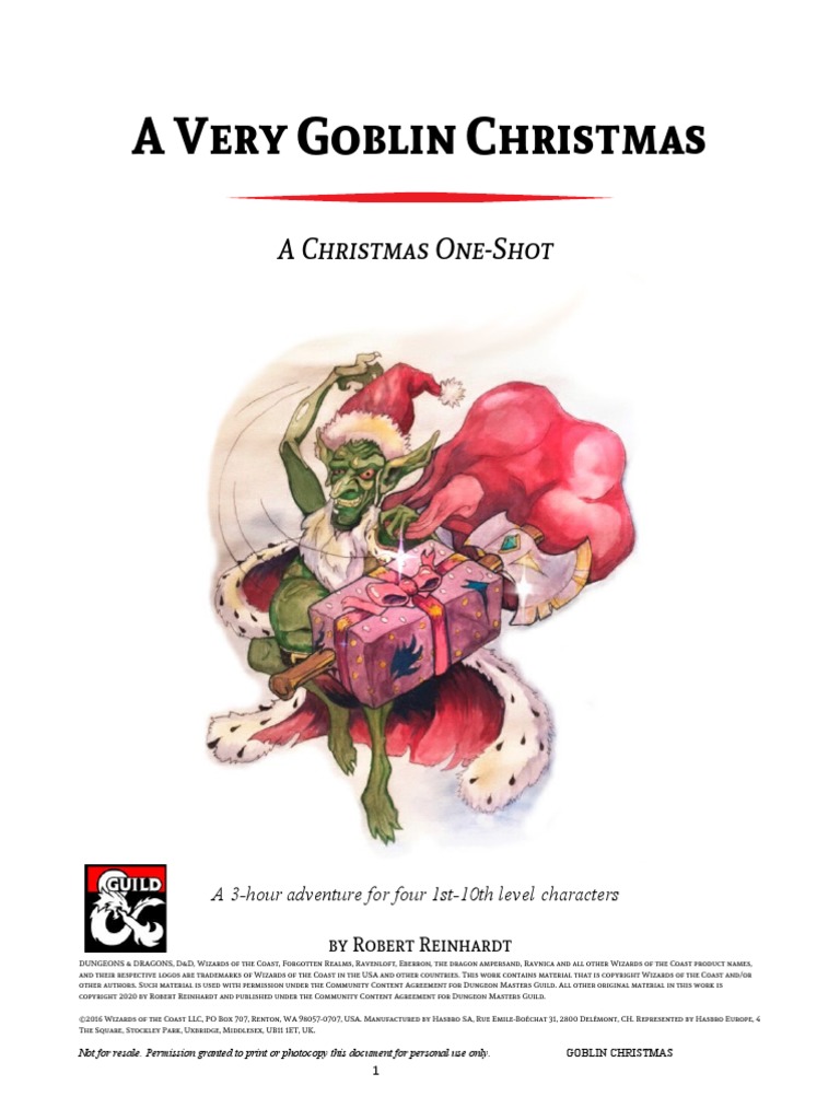 A Very Goblin Christmas | PDF | Wizards Of The Coast | Snow