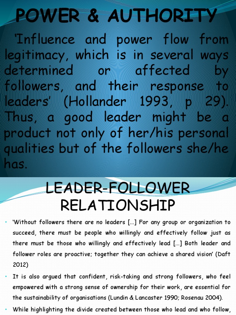 Power, Authority, and Influence Explained | PDF | Leadership | Power ...