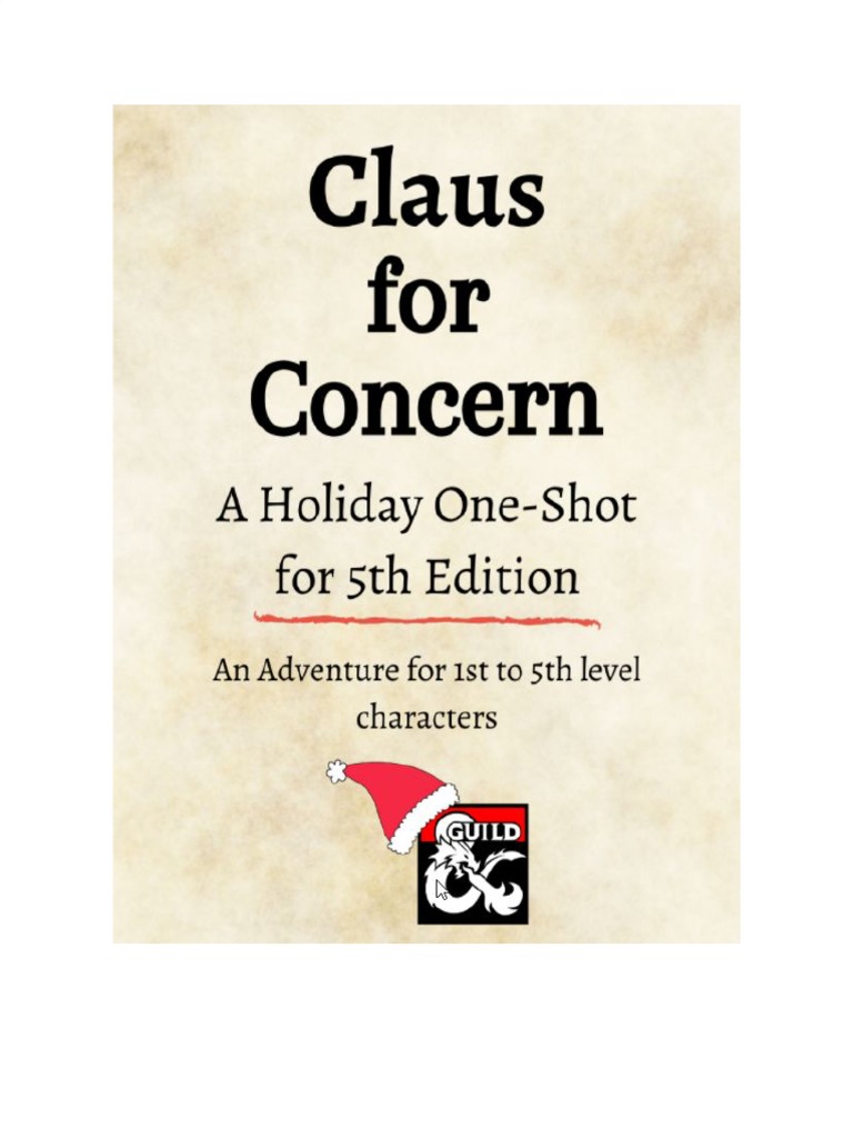 Claus For Concern - 5e Holiday Oneshot - 1.1 | PDF | Santa Claus ...