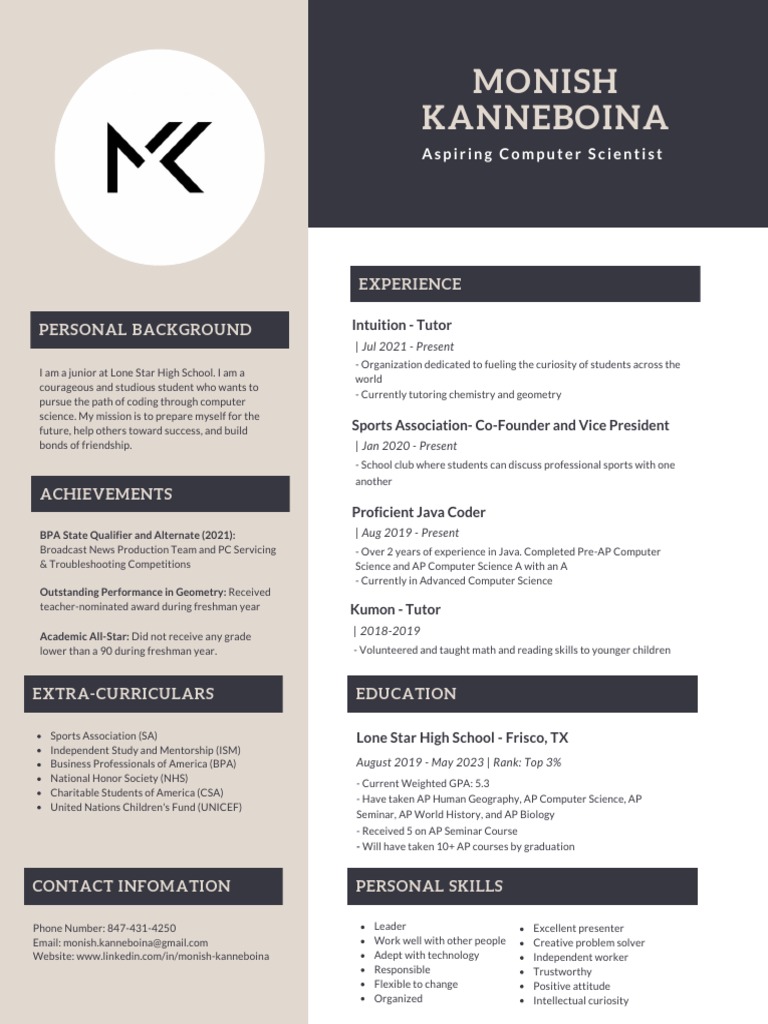 Ism Resume | PDF | Advanced Placement | Science
