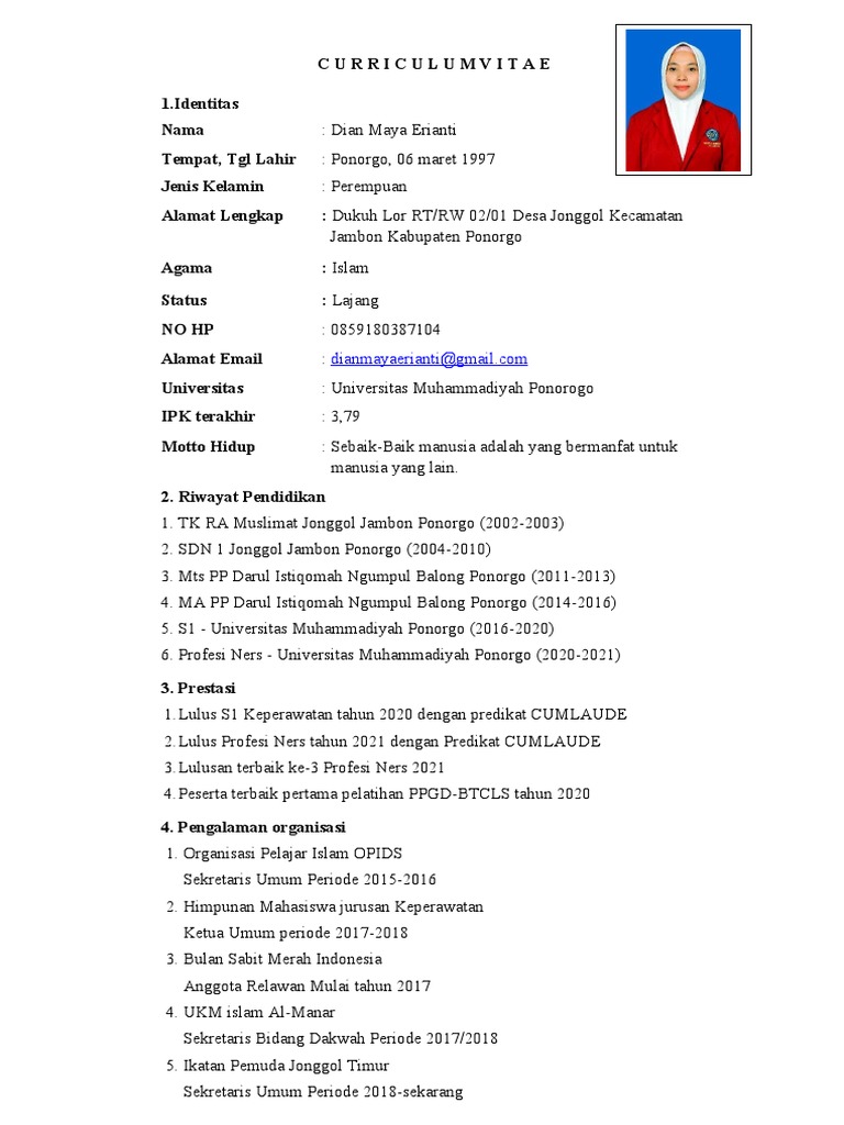 CV Dian Maya | PDF