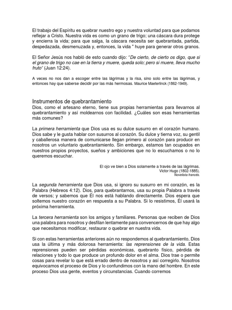 El Quebrantamiento | PDF | Dios | Cristo (título)