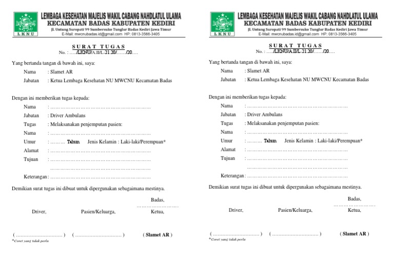 @surat Lknu 2020 | PDF