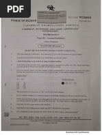 CSEC Maths January 2025 Paper 2 | PDF