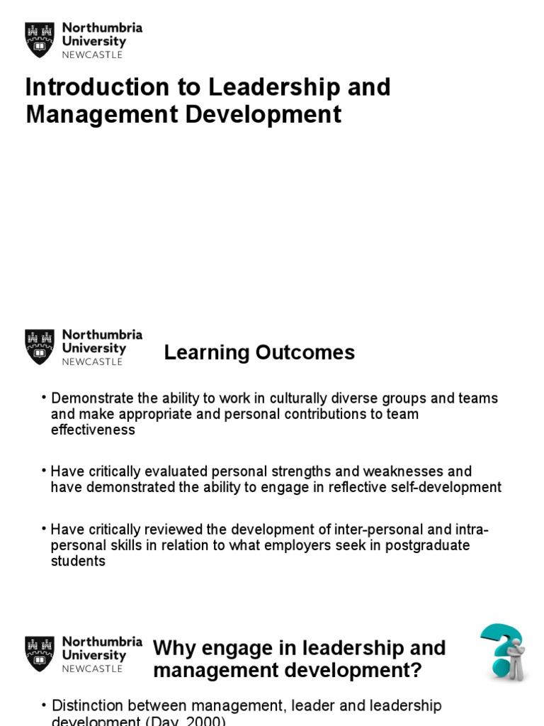 Introduction To Leadership and Management Development Lecture | PDF ...