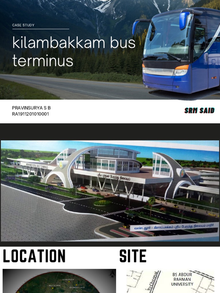 Kilambakkam Bus Terminus: SRM Said | PDF | Geography | Physical Geography