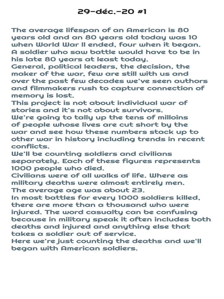 Counting the Cost: An Analysis of Death Tolls from World War II | PDF ...