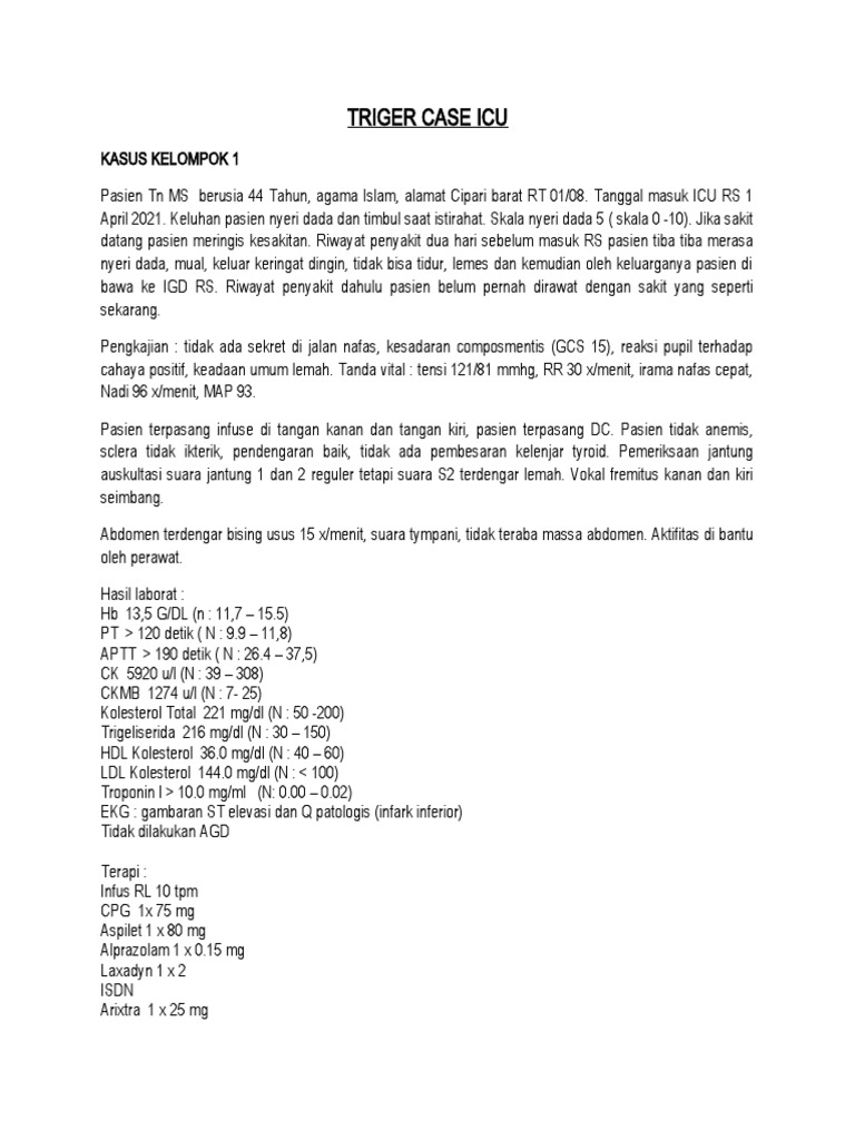 Triger Case Kep Kritis .2 | PDF