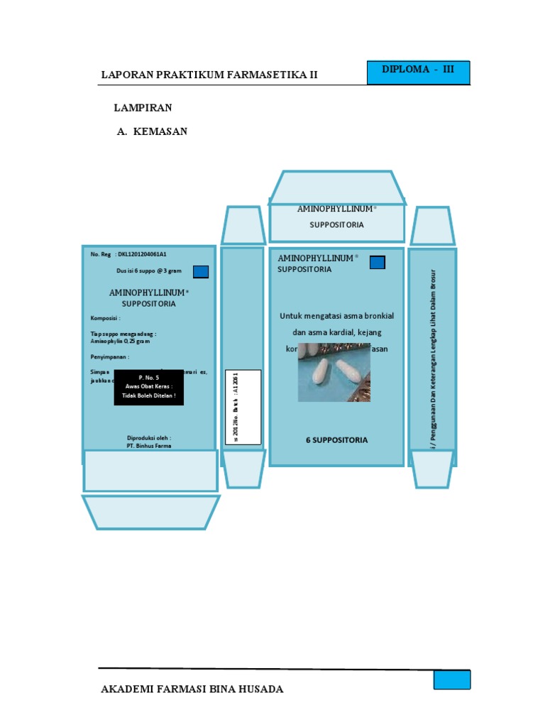 Kemasan Suppositoria Lap | PDF