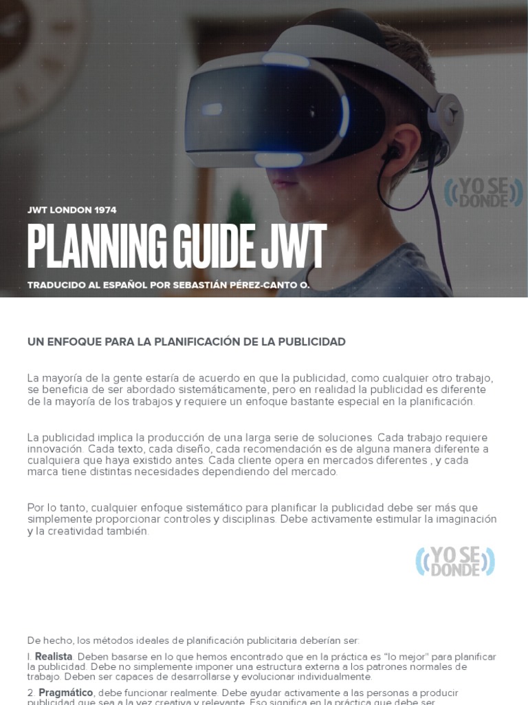Guía Planning JWT Español | PDF | Publicidad | Marca