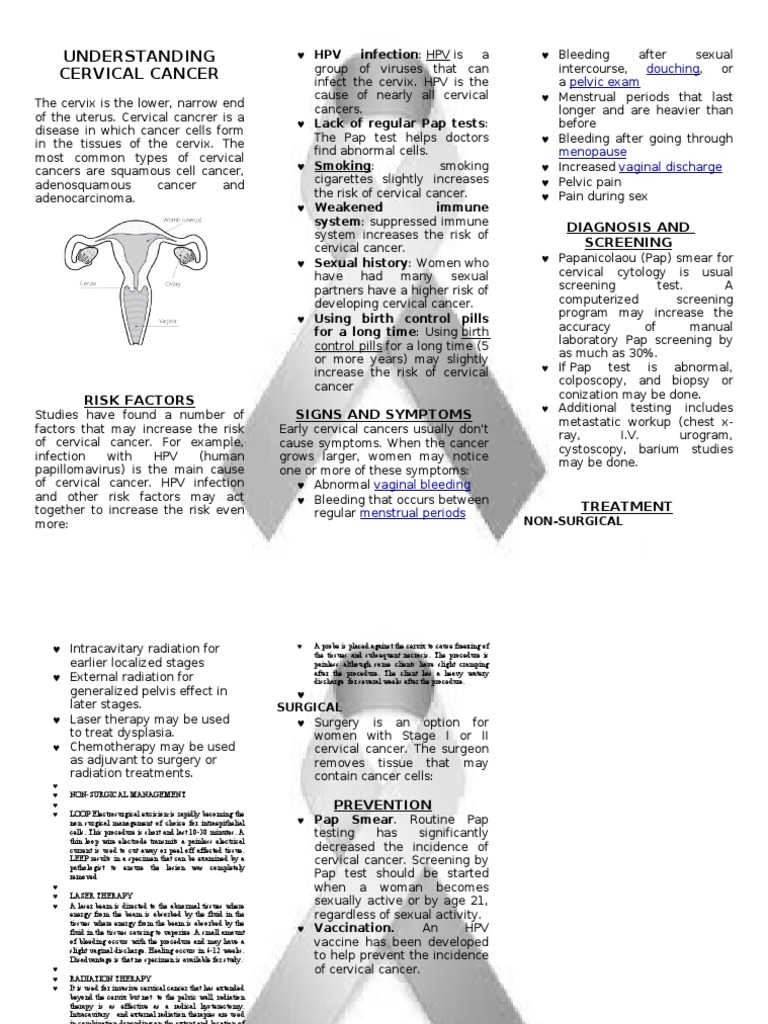 Understanding Cervical Cancer (Content) | PDF | Cervical Cancer ...