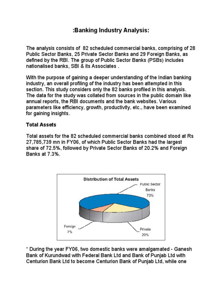 banking Industry Analysis:: Total Assets | PDF | Valuation (Finance ...