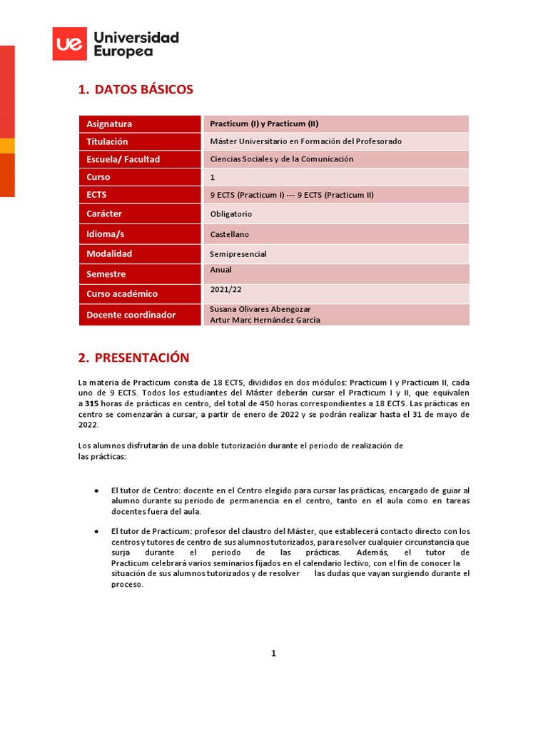 Practicum - Guia Aprendizaje Completa 2021-22 - FALL | PDF | Evaluación | Maestros