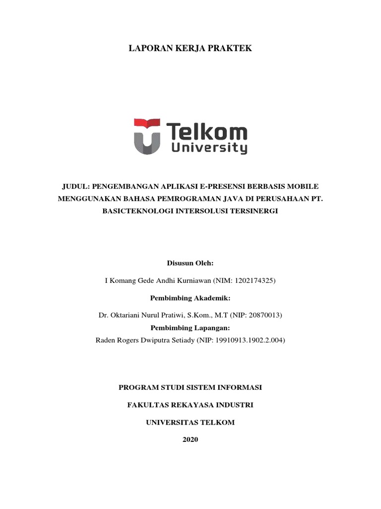 Laporan KP - I Komang Gede Andhi Kurniawan - 1202174325 - SI4108 | PDF