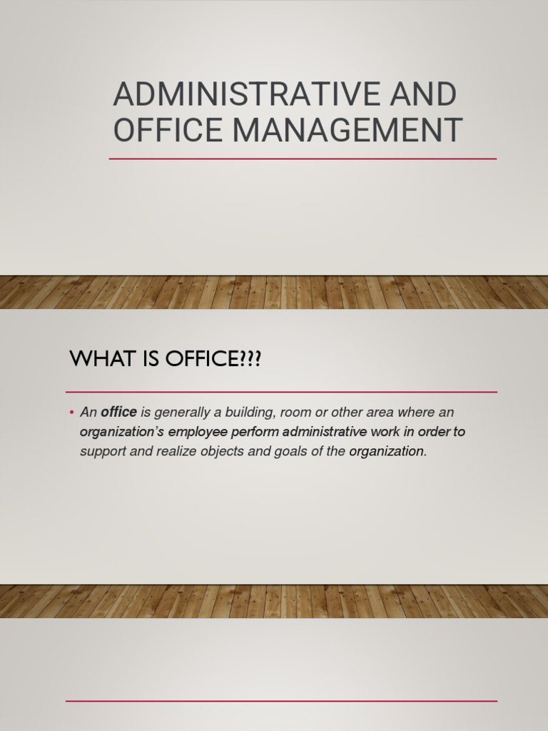 Administrative Office Management | PDF
