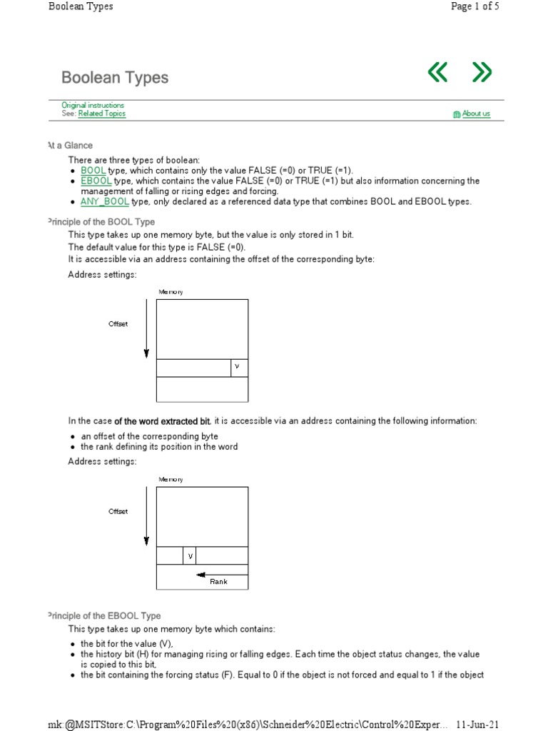 BOOL & EBOOL Description Document | PDF | Boolean Data Type | Parameter (Computer Programming)