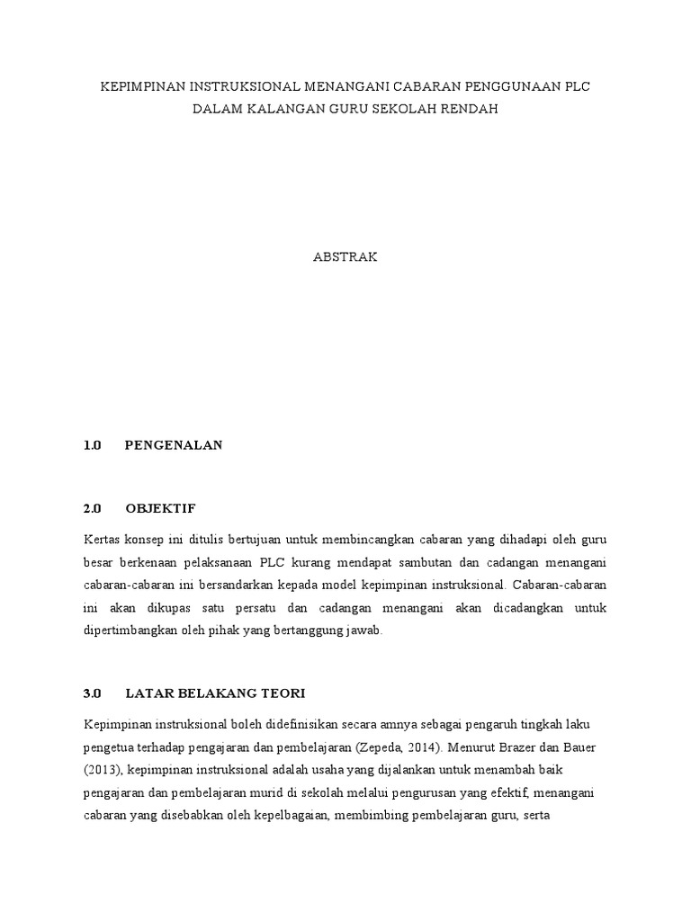 Cabaran dan Tujuan PLC dalam Pendidikan | PDF | Karier & Perkembangan