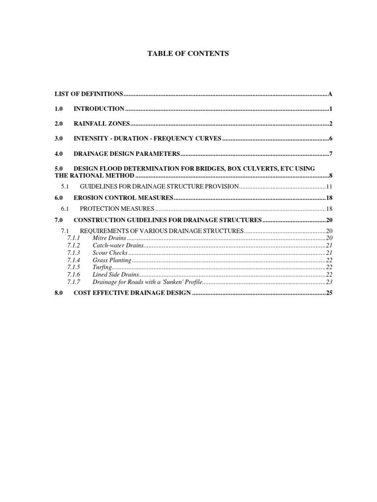 Drainage Structures' Sizing Guidelines | PDF | Drainage Basin | Flood