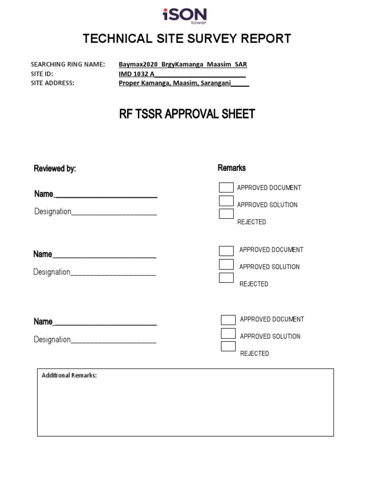 Technical Site Survey Report Summary | PDF