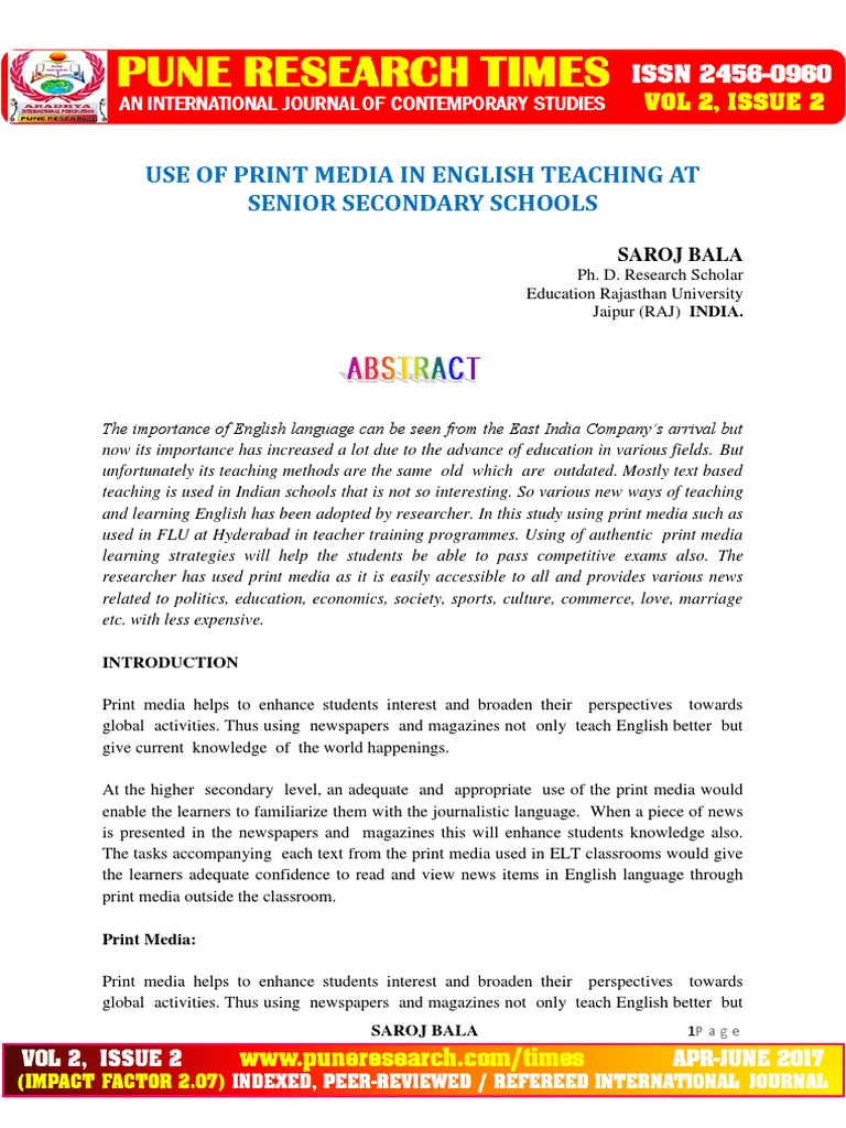 Educ 110 Print Media | PDF | Mass Media | Books