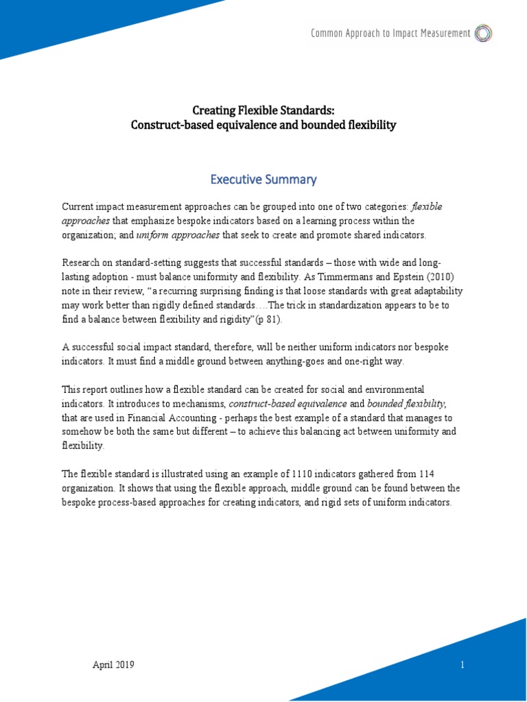 Flexible Standards Briefing | PDF | Employment | Sustainability