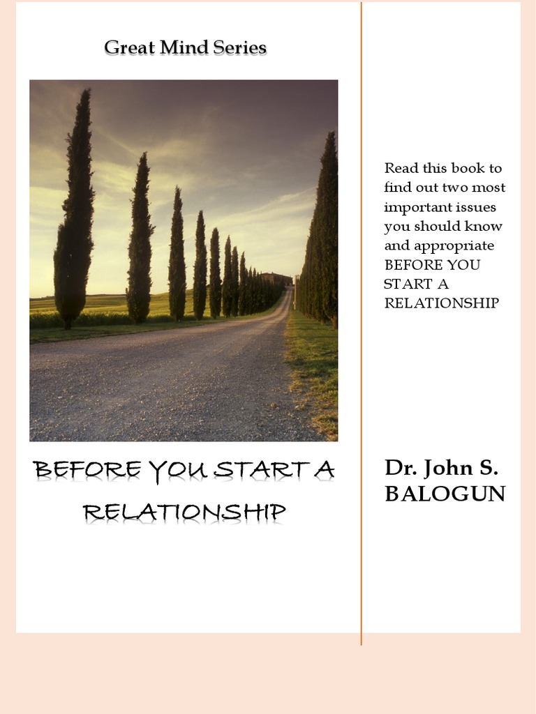 Before You Start A Relationship: Great Mind Series | PDF | Jesus