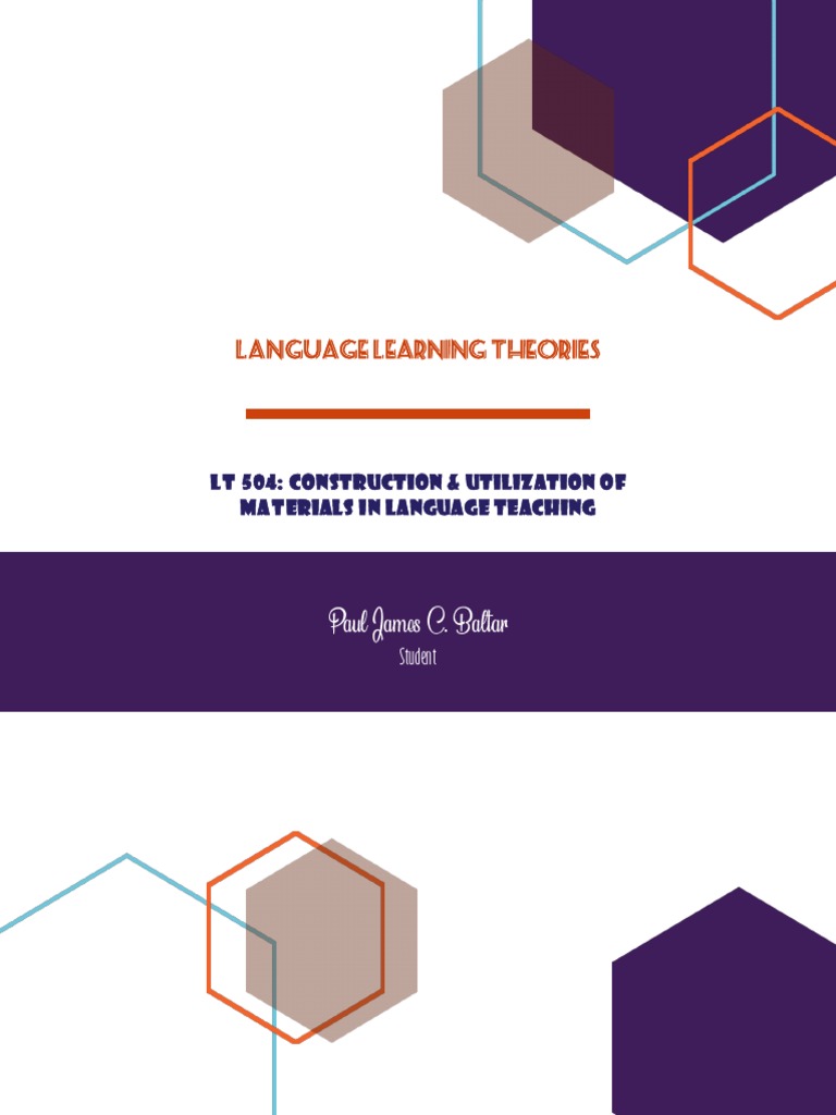 Language Learning Theories Baltar | PDF | Constructivism (Philosophy Of ...