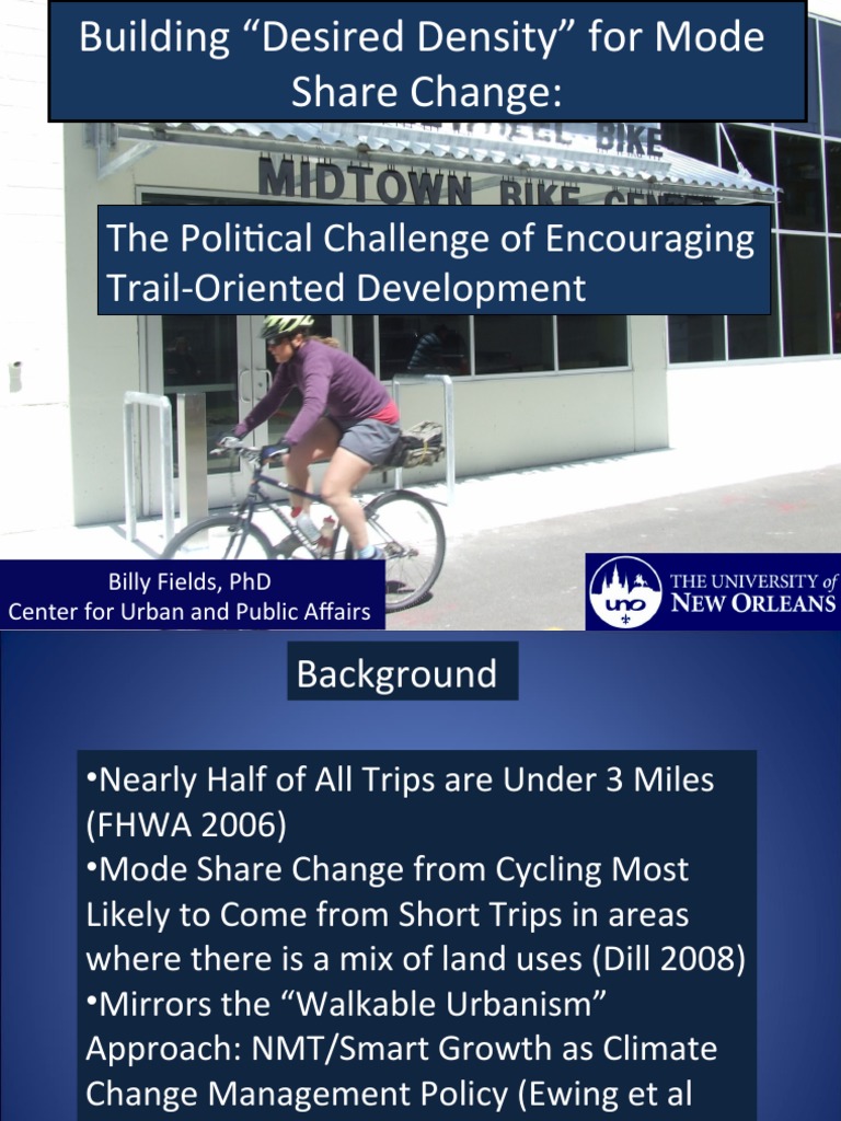 Session 8 - "Nonmotorized Infrastructure and Community Vitality (Trail ...