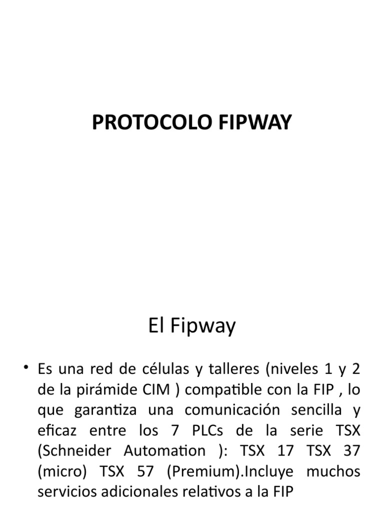 Protocolo Fipway | PDF | Modelo osi | Redes de computadoras