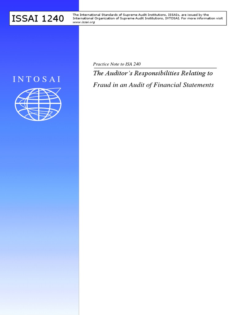 Issai 1240 PN | PDF | Audit | Financial Audit
