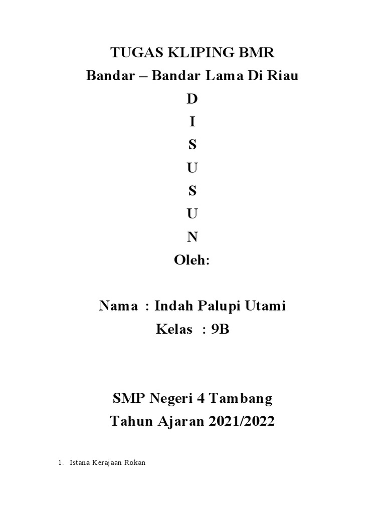 Tugas Kliping BMR | PDF | Seni