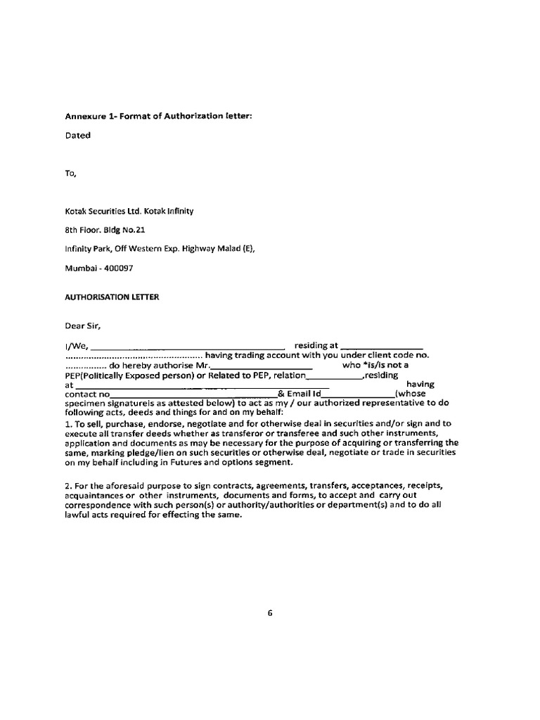 Authority Letter | PDF