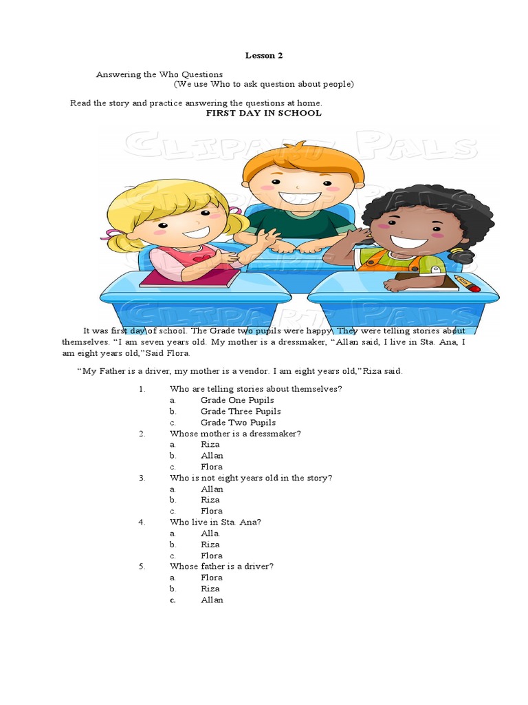 Reading Lesson 2 | PDF